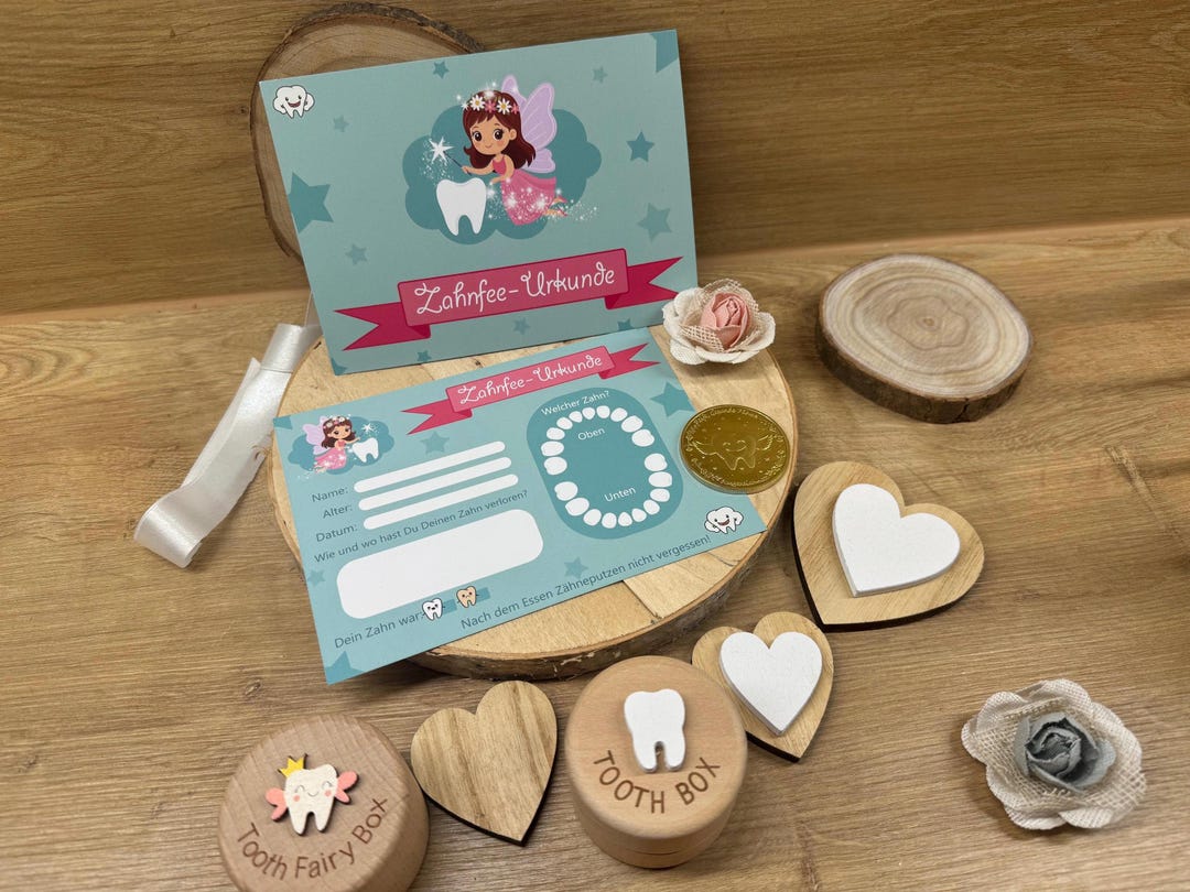 Tooth Fairy Letter Certificate Document Gold Coin Wobbly Tooth Baby ...