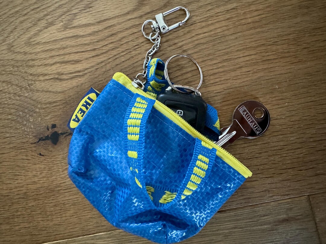 Mini Bag Ikea Keychain Small Mini Bag With Zipper - Etsy