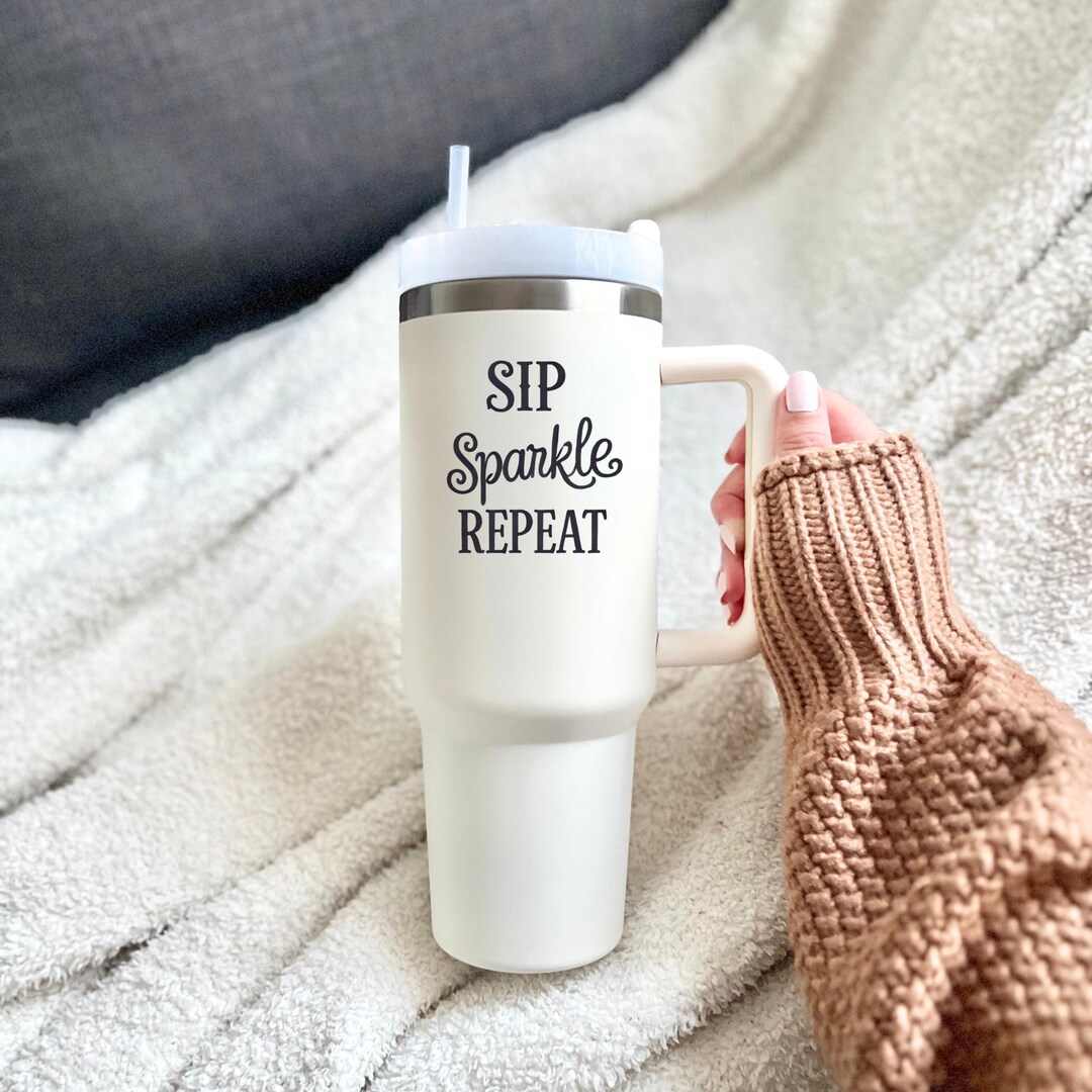 Stanley Cup Sip Sparkle Repeat Insulated Travel Mug, Large Metal Coffee ...