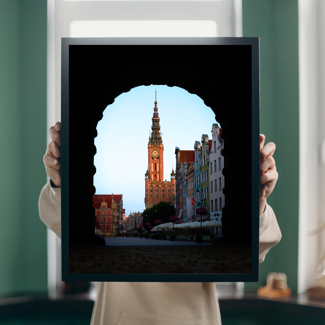 Gdansk Town Hall Photographed Through Długi Targ at Sunrise | Fine Art ...