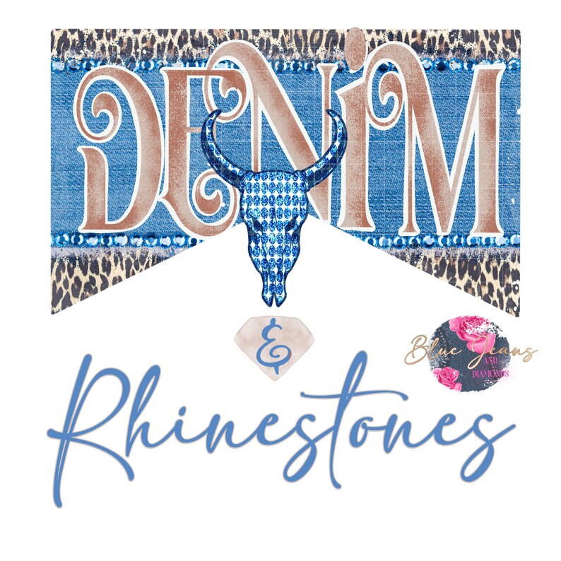 Distressed Country Western Png-denim and Rhinestones - Etsy