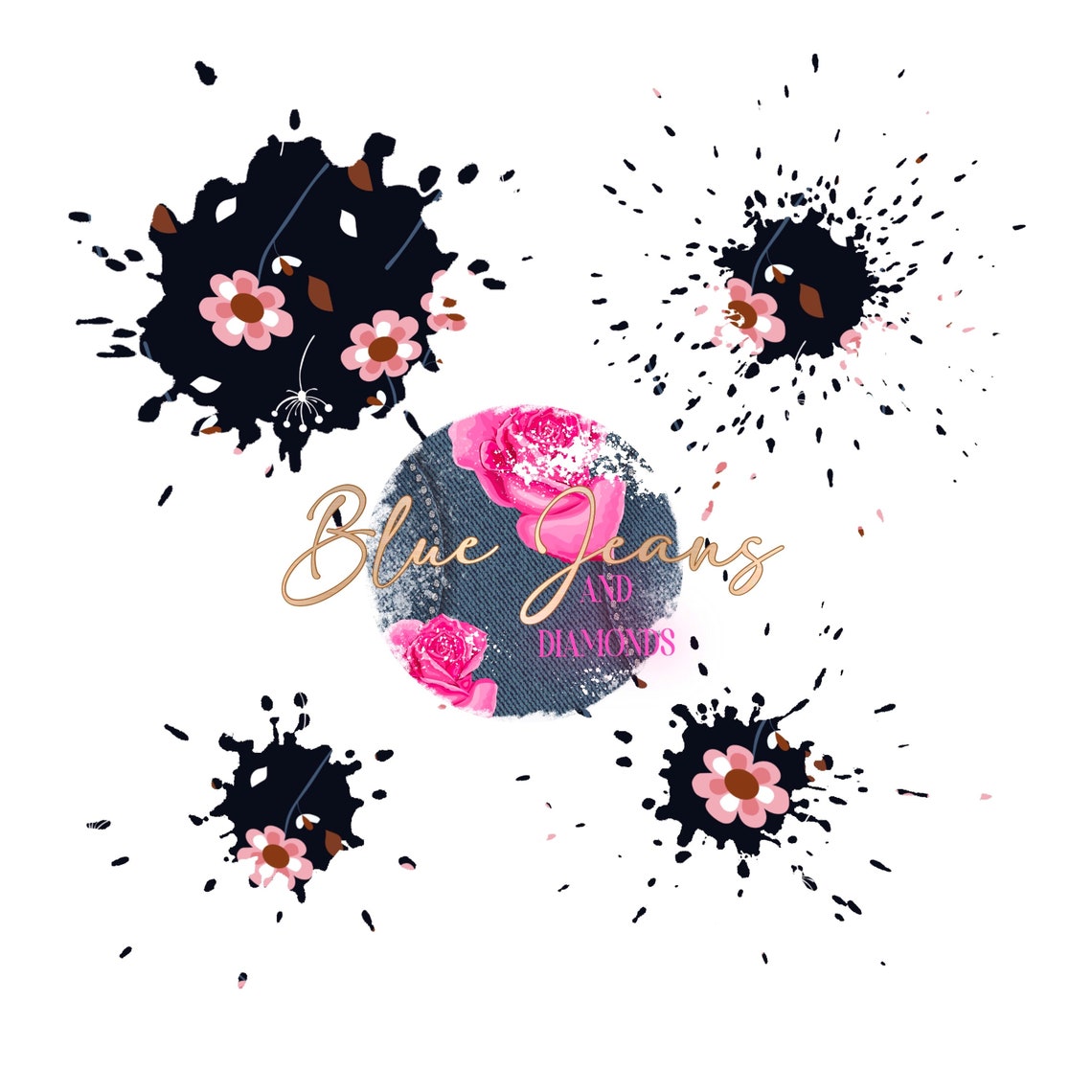 Custom Patches Png Pink Roses Patches Png Instant Download - Etsy