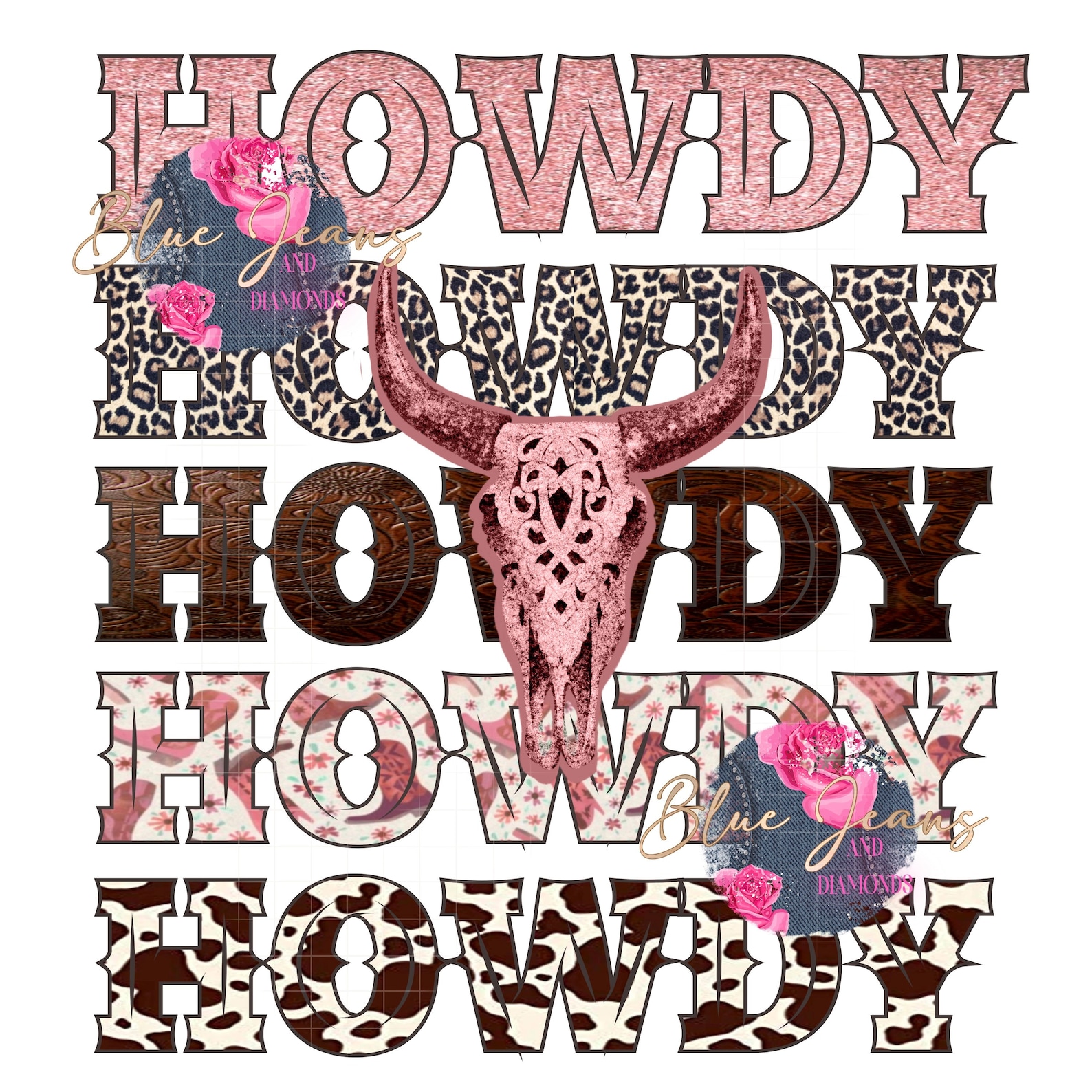 HOWDY HOWDY PNG Howdy Png for Sublimation Glitter Bull Skull - Etsy