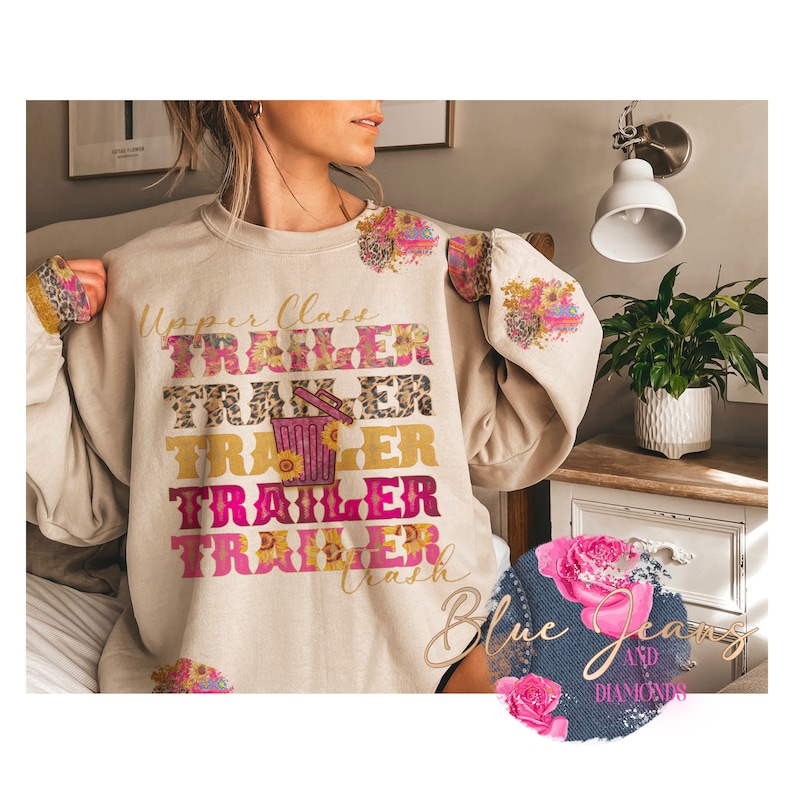 Upper Class Trailer Trash Png Country Western Png Cowgirl - Etsy