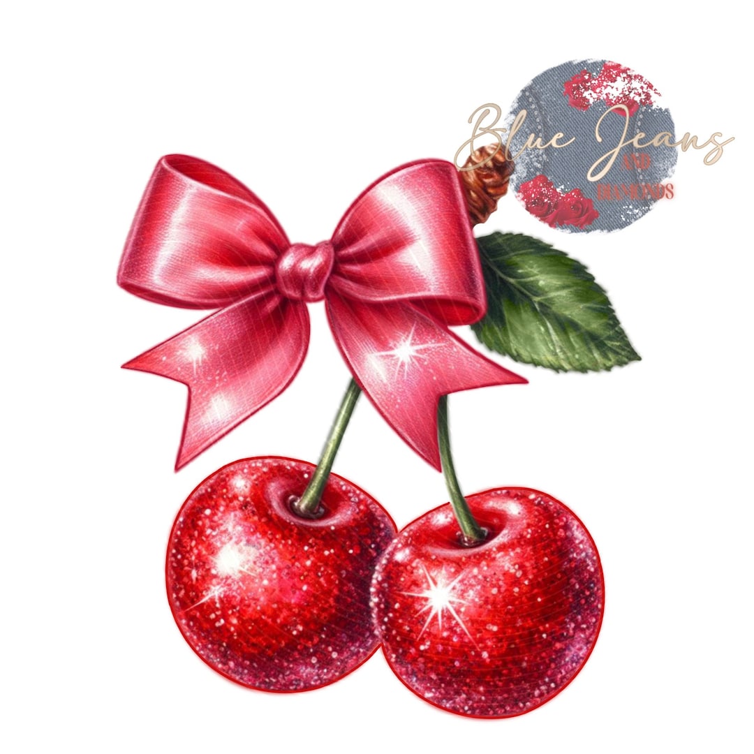 Coquette Cherry PNG: Bow & Cherry Design (digital Download) - Etsy