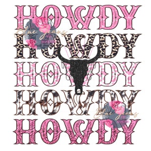 HOWDY HOWDY PNG Stacked Howdy Sublimation Digital Design - Etsy