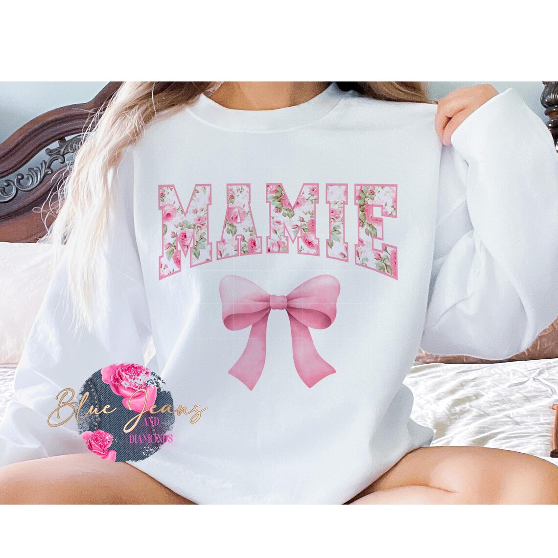 Floral Mamie PNG: Retro Mother's Day Design (digital Download) - Etsy