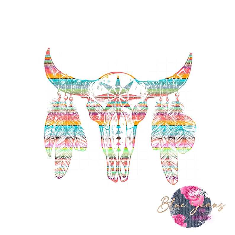 Bull Skull PNG Western Png-aztec PNG Vintage Rodeo - Etsy