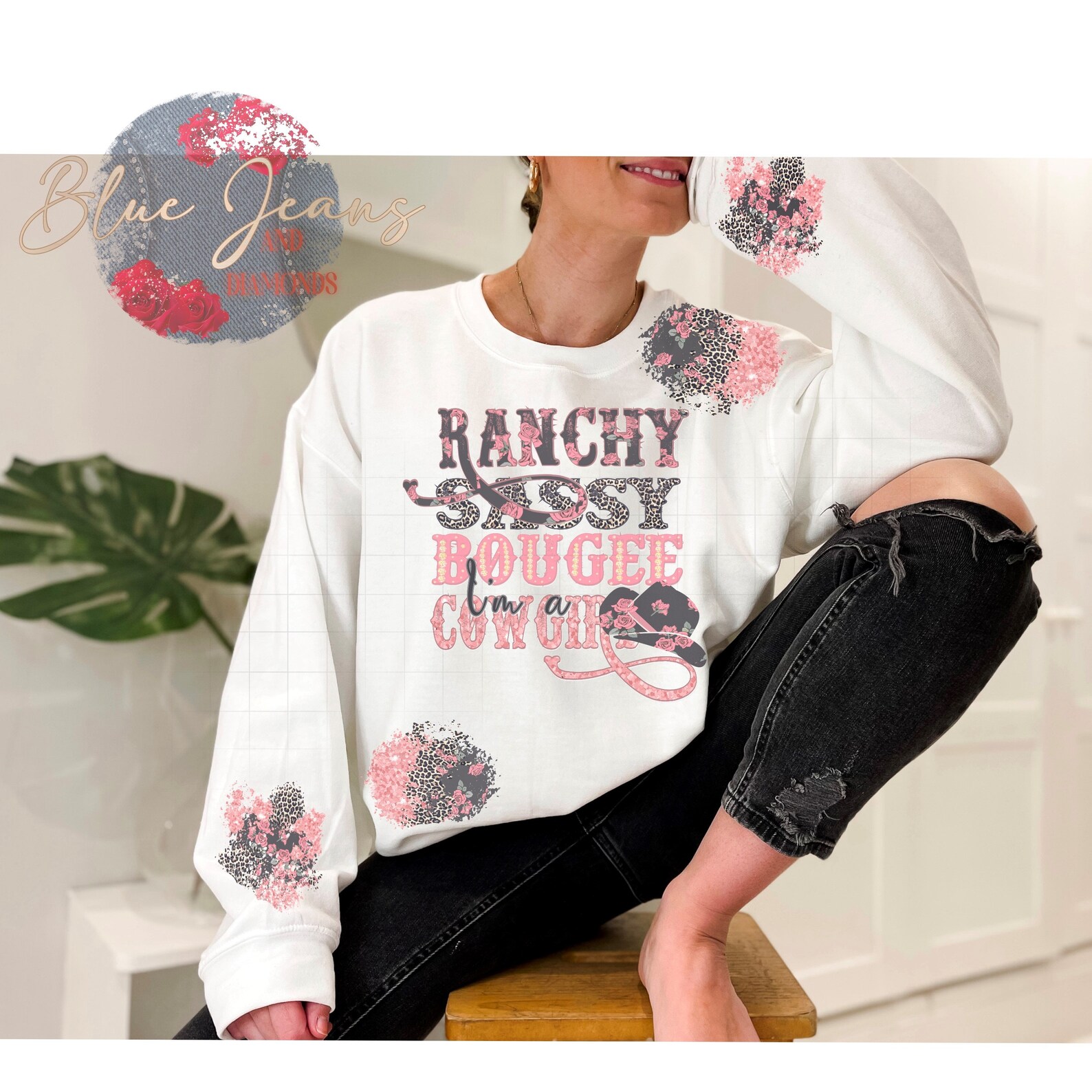 Ranchy and Sassy Cowgirl Png-distressed Country Western Sublimation ...