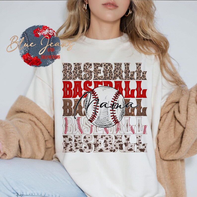 Baseball Mom PNG: Cowhide Leopard Print (digital Download) - Etsy