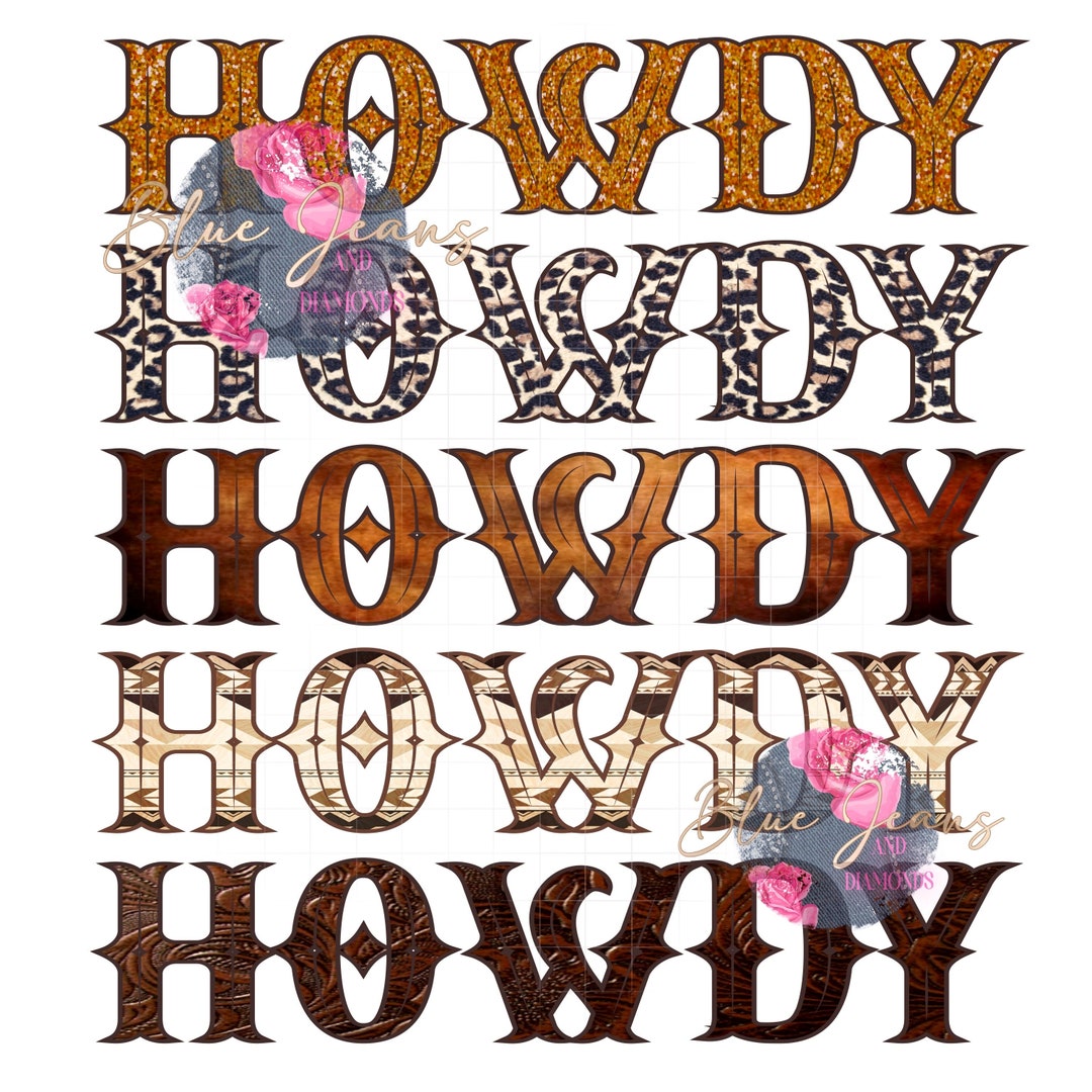 HOWDY HOWDY PNG, Howdy Png for Sublimation, Glitter Bull Skull Png ...