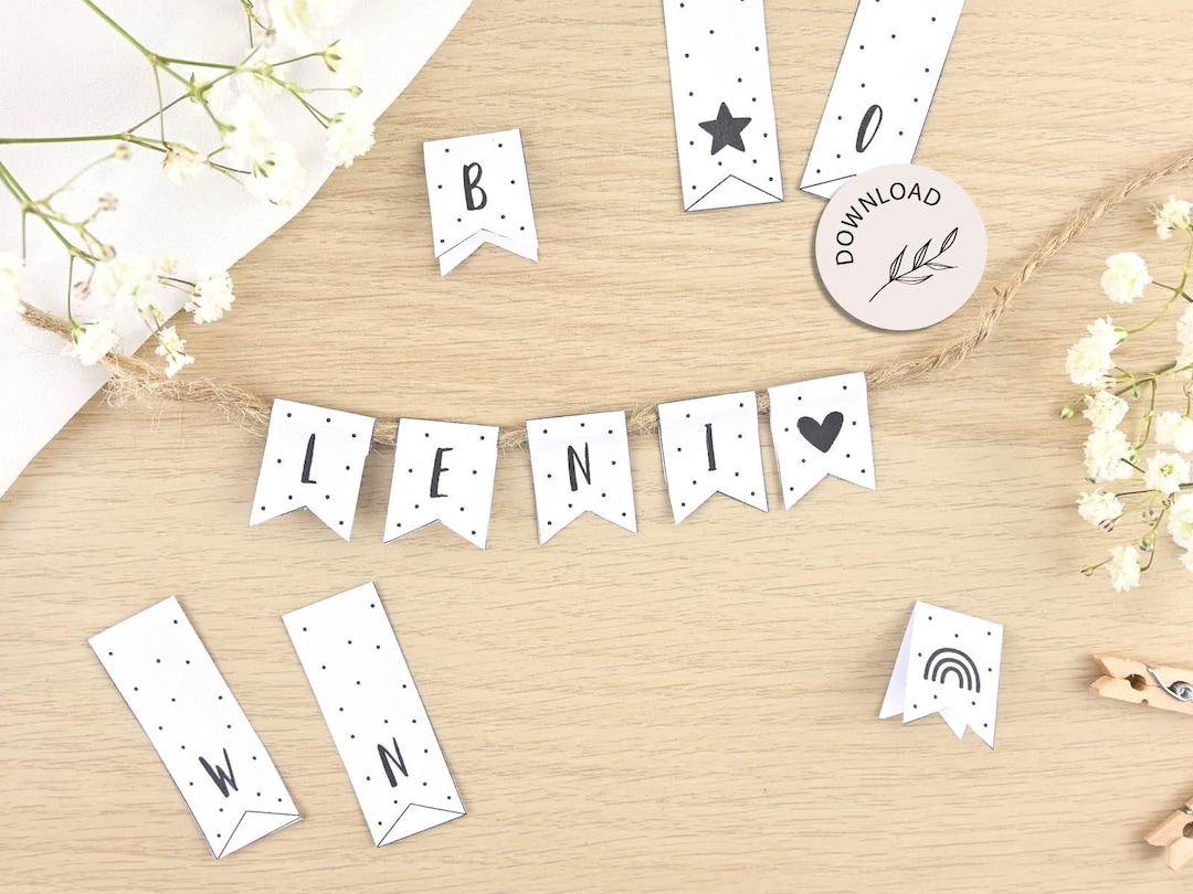 Mini Pennant Banner for Crafting - INSTANT DOWNLOAD - Etsy