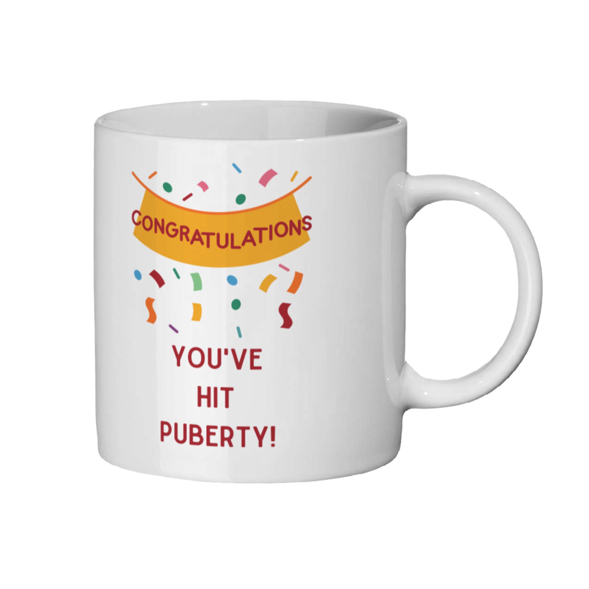 Congratulations You've Hit Puberty Mug, Funny Puberty Gift, Puberty ...