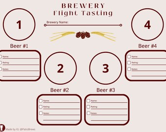 Beer Flight Sheet - Etsy