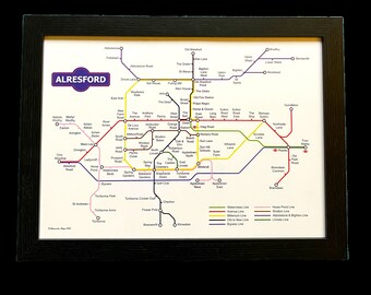 A4 Print of Winchester Underground Map - Etsy UK