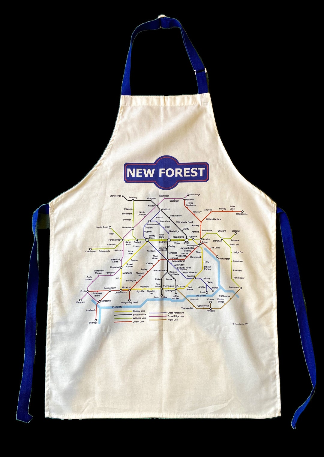 New Forest Underground Map Apron - Etsy