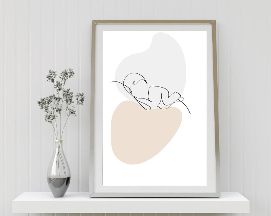 Sleep Baby Positive Printable Wall Art| Abstract Printable Baby Room ...