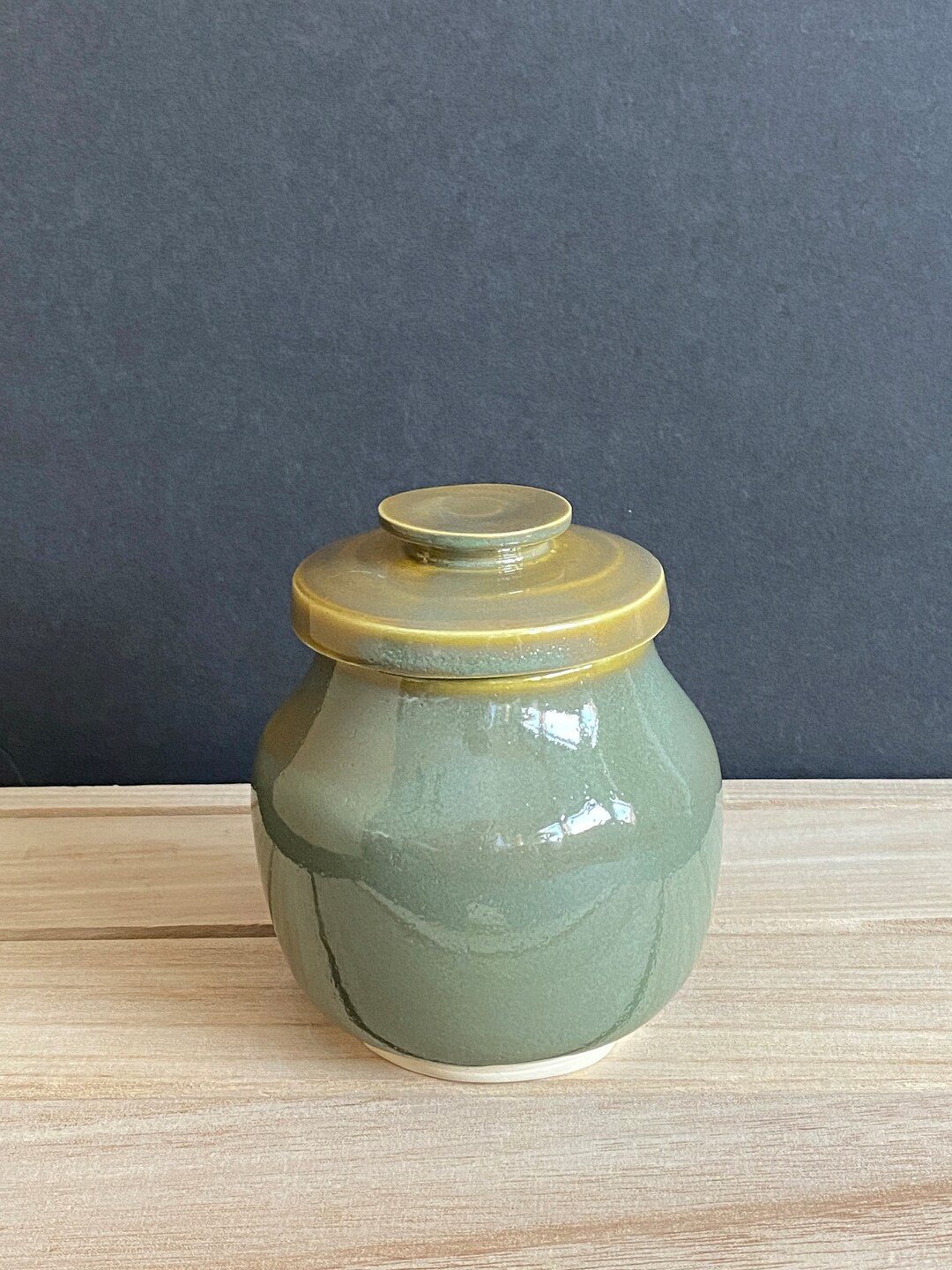 Handmade Jade/green Lidded Jar - Etsy