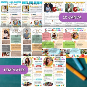 Bilingual Meet the Teacher Flyer Editable Template, Carta Conoce a La ...