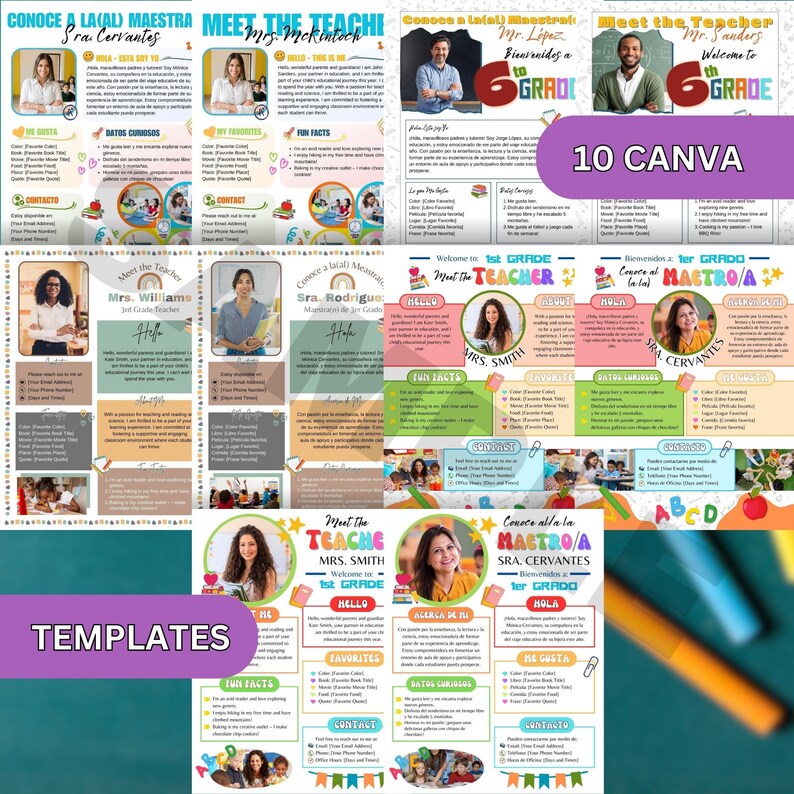 Bilingual Meet the Teacher Flyer, Editable Template (digital Download ...