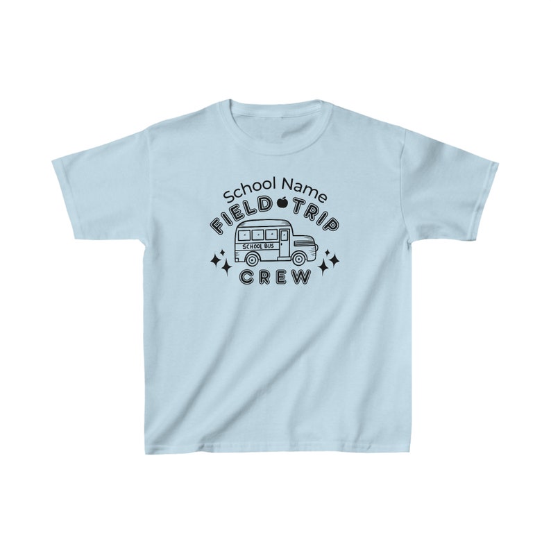 School Field Trip T-shirt for Kids (youth) With Custom School Name ...