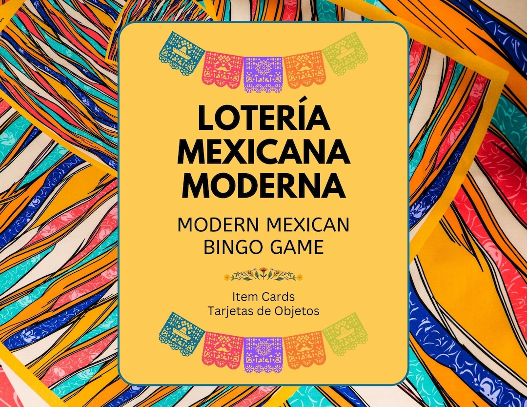 Modern Lotería Mexicana Bingo Game | Spanish & English (PDF) - Etsy