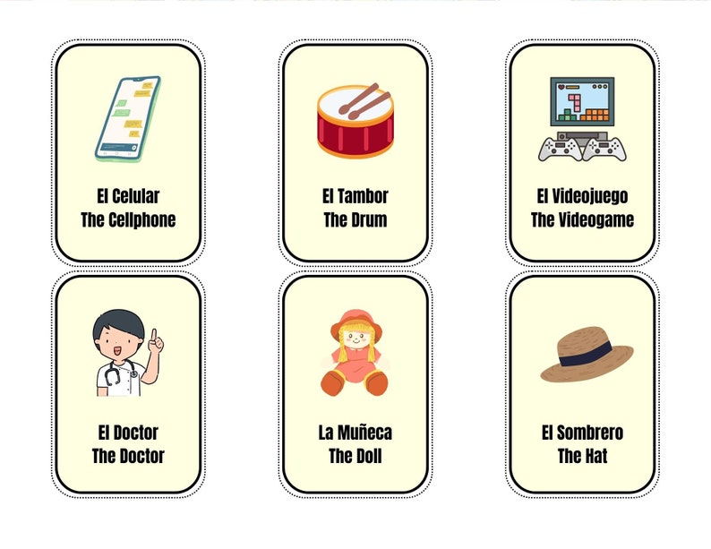 Modern Lotería Mexicana Bingo Game | Spanish & English (PDF) - Etsy