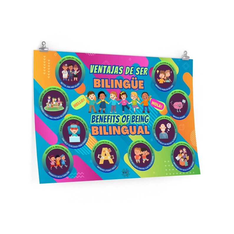 Ventajas De Ser Bilingüe - Benefits of Being Bilingual Poster (kids ...