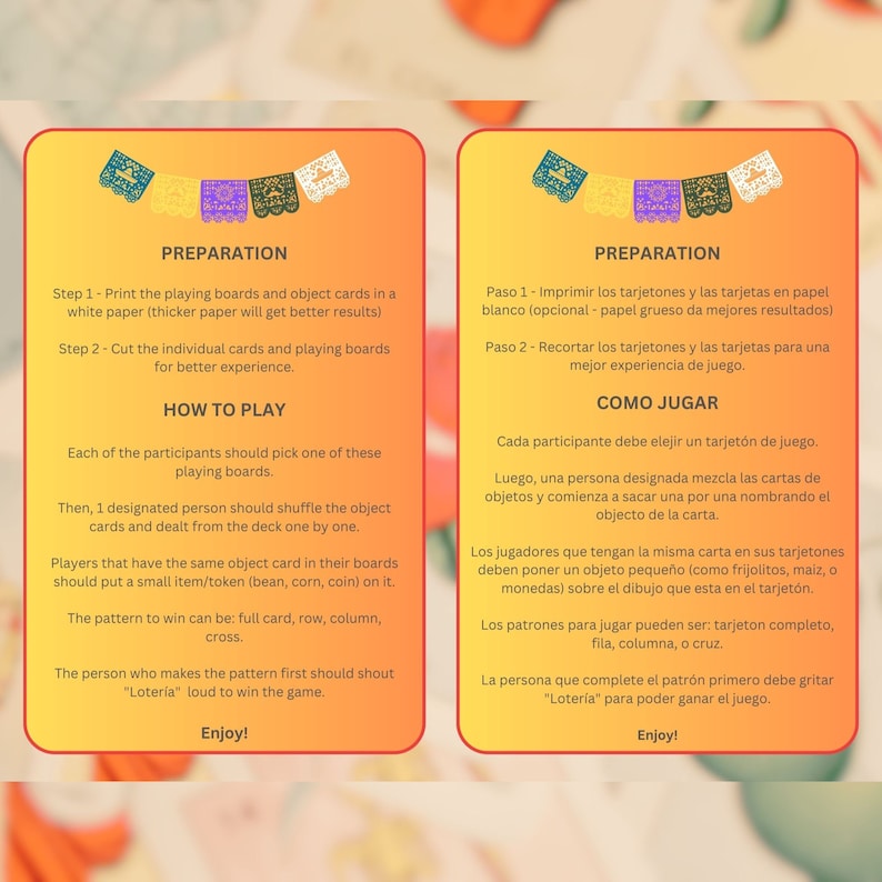 Printable Loteria Mexicana – Traditional Family Bingo Game (PDF) - Etsy