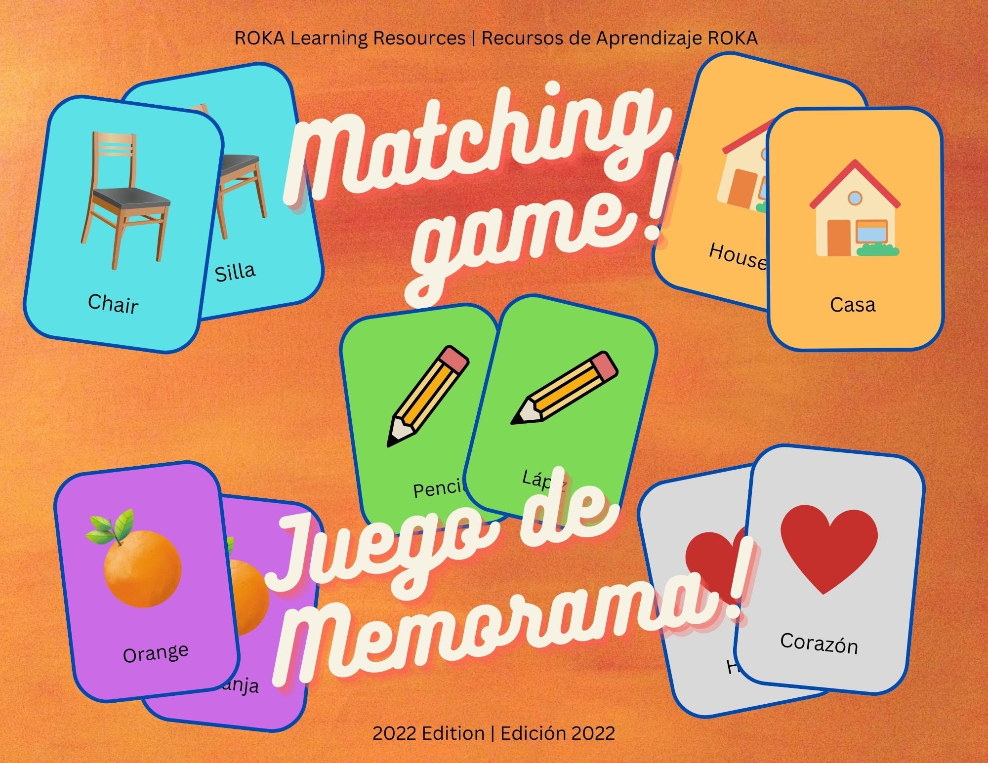 Juego De Memorama | Matching Game | Learn Spanish and English Playing a ...