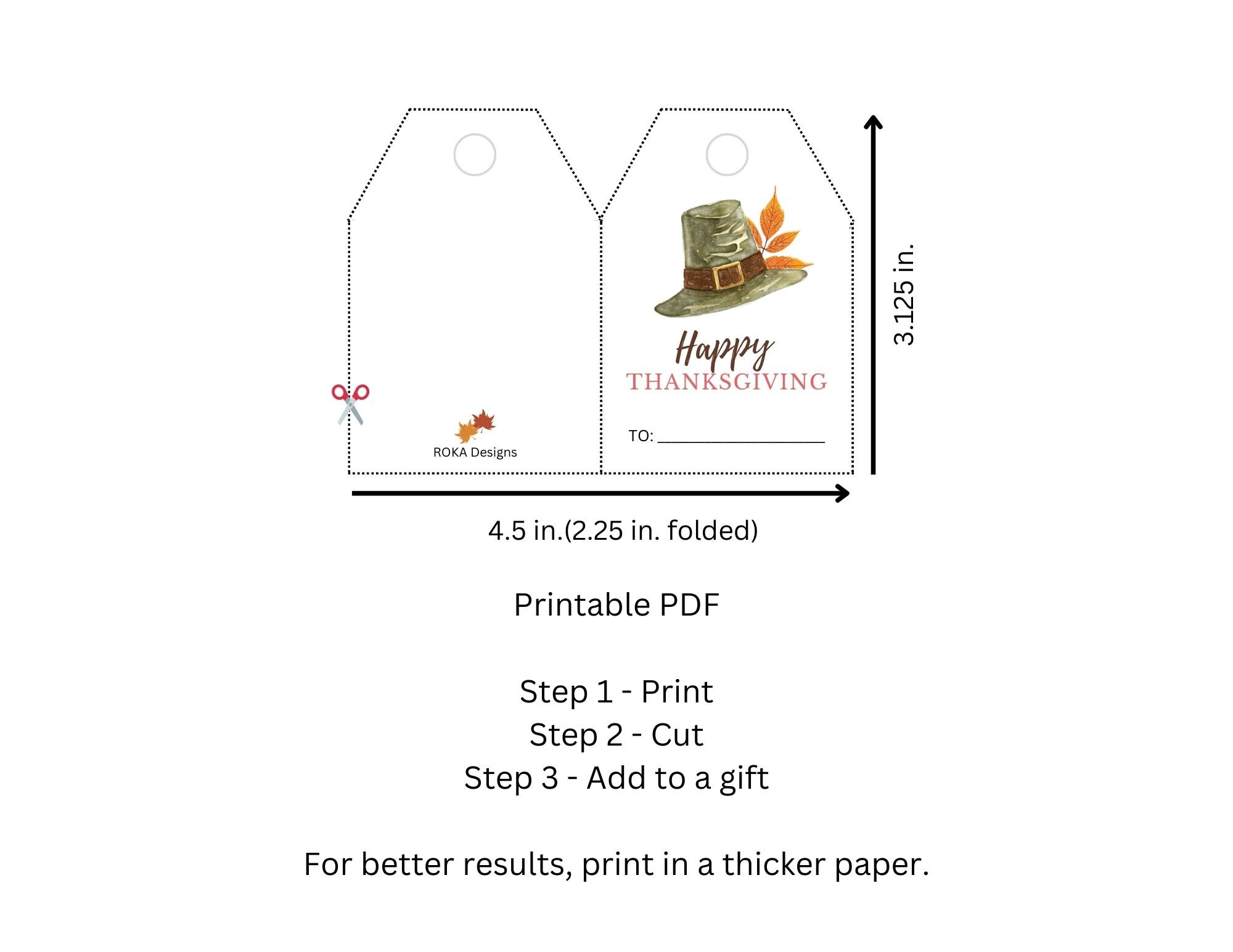 Printable Thanksgiving Tags | Thanksgiving Gift Tags | Digital Holiday ...