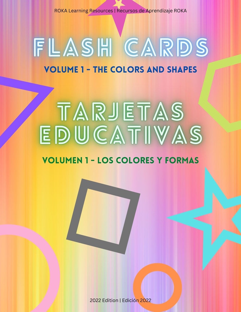 Learning Flahs Cards Volume 1 - Colors and Shapes | Tarjetas Educativas ...