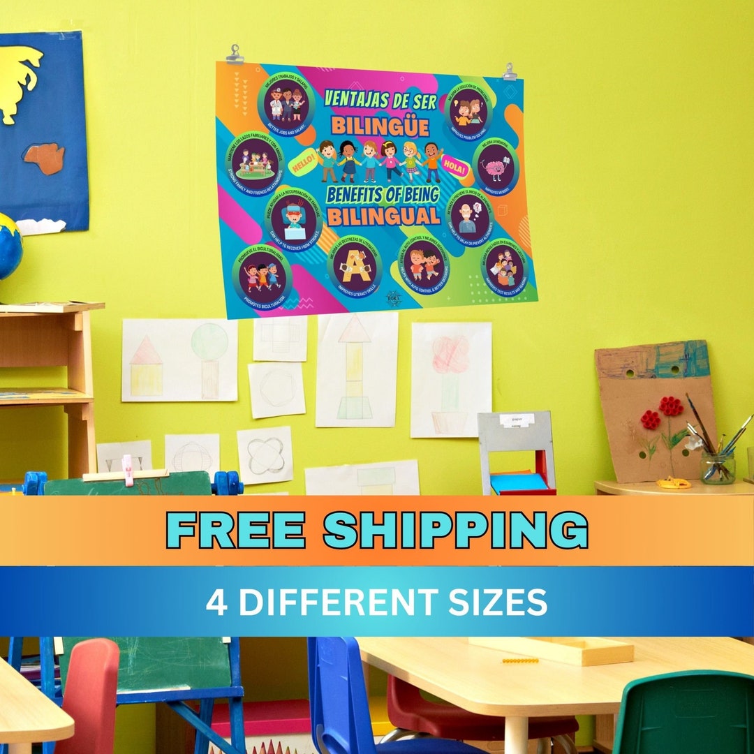 Ventajas De Ser Bilingüe - Benefits of Being Bilingual Poster (kids ...