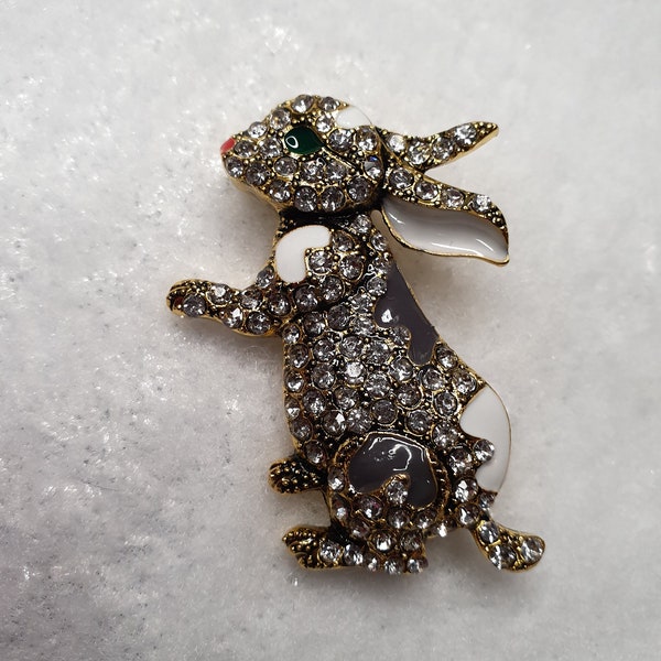 Rabbit Brooch - Etsy UK