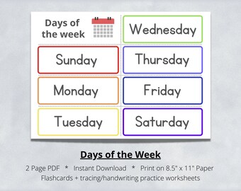 Word Tracing Worksheets 37 Printable Pages to Trace Words - Etsy