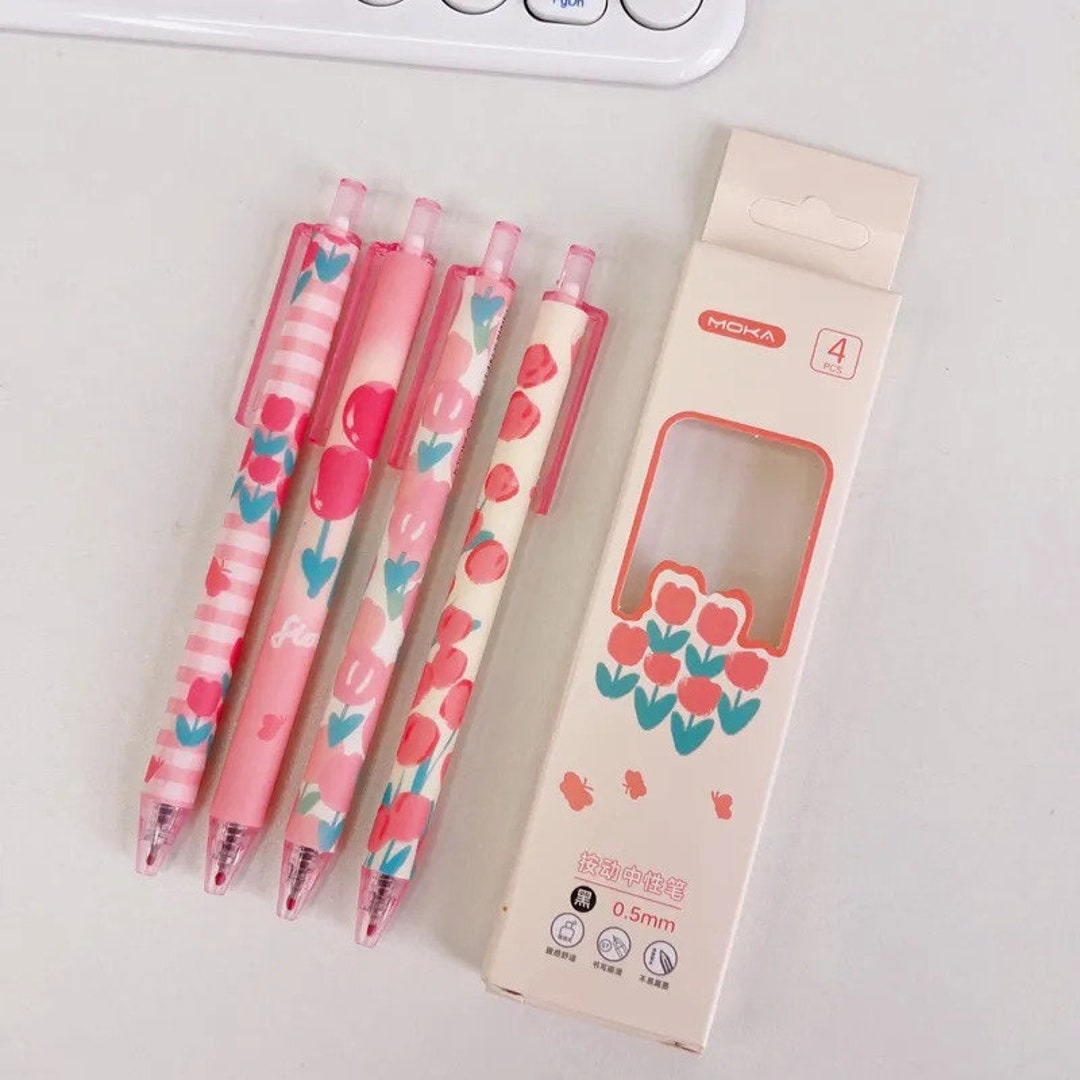 Cute Cartoon Flower Gel Pen Set Creative Student Water Pen Signature ...