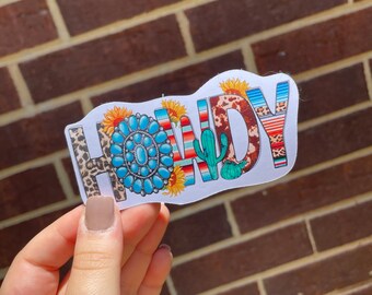 Howdy Sticker - Etsy
