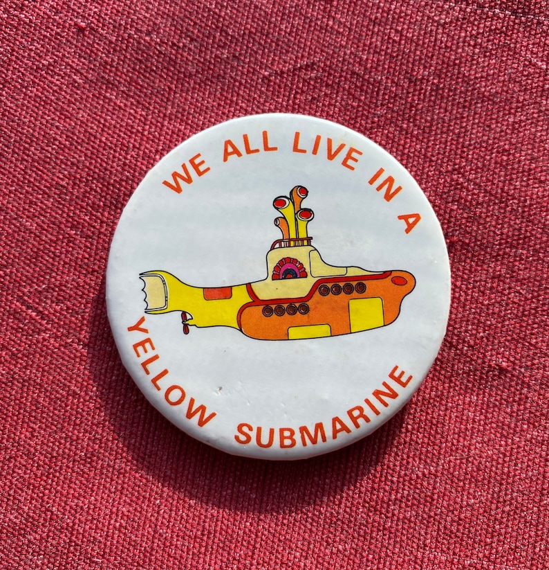 Rare Beatles Button, Yellow Submarine Film Promo, 1968 - Etsy