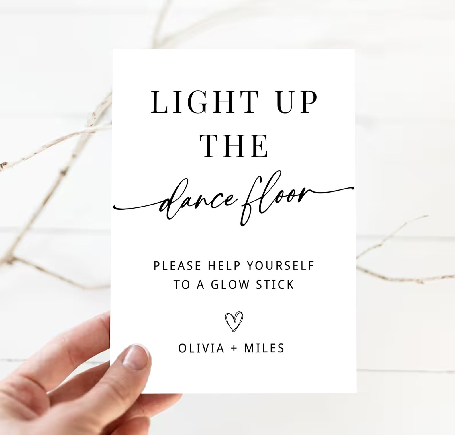 Light up the Dance Floor Sign for Wedding Minimalist Wedding Sign ...