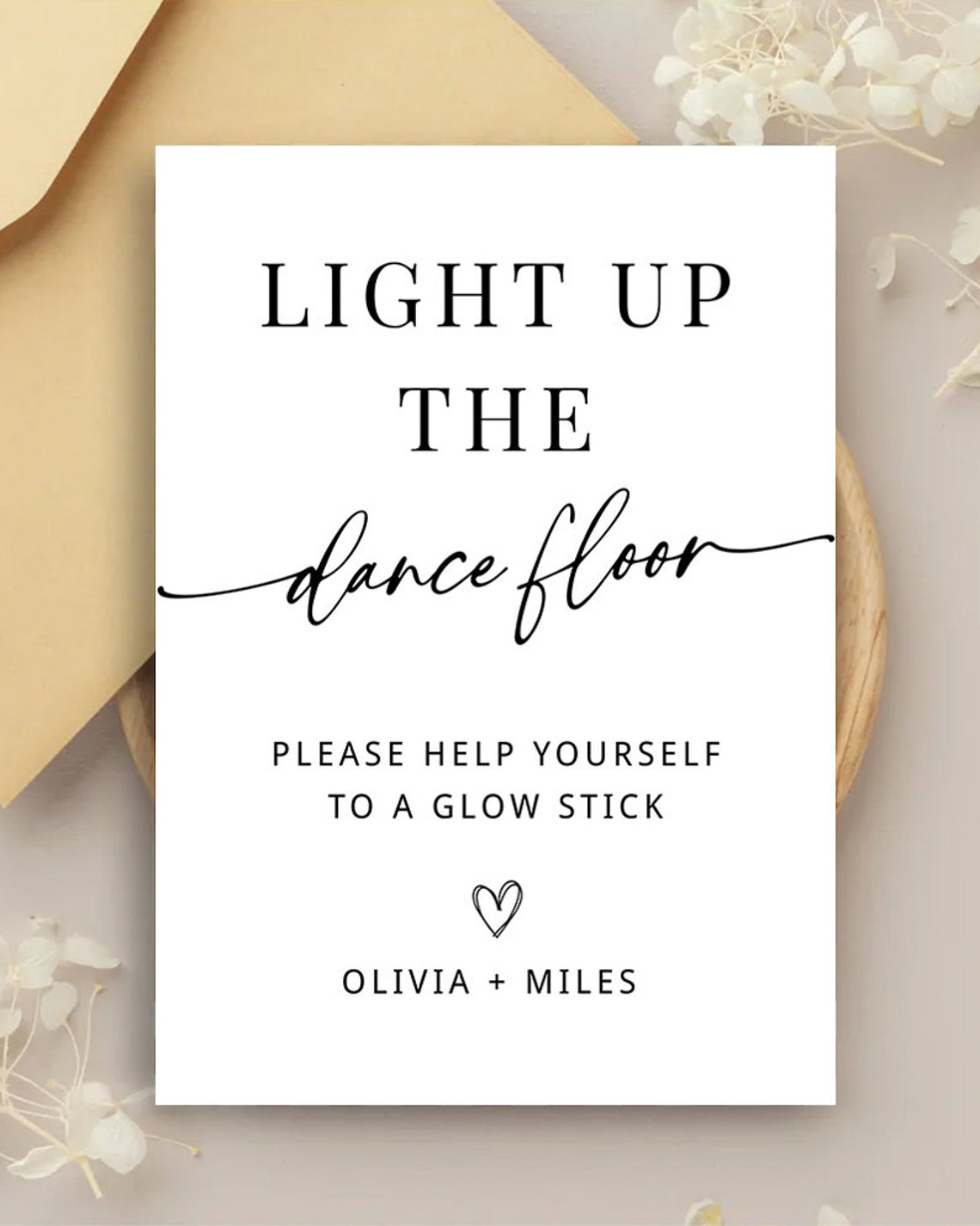 Light up the Dance Floor Sign for Wedding Minimalist Wedding Sign ...