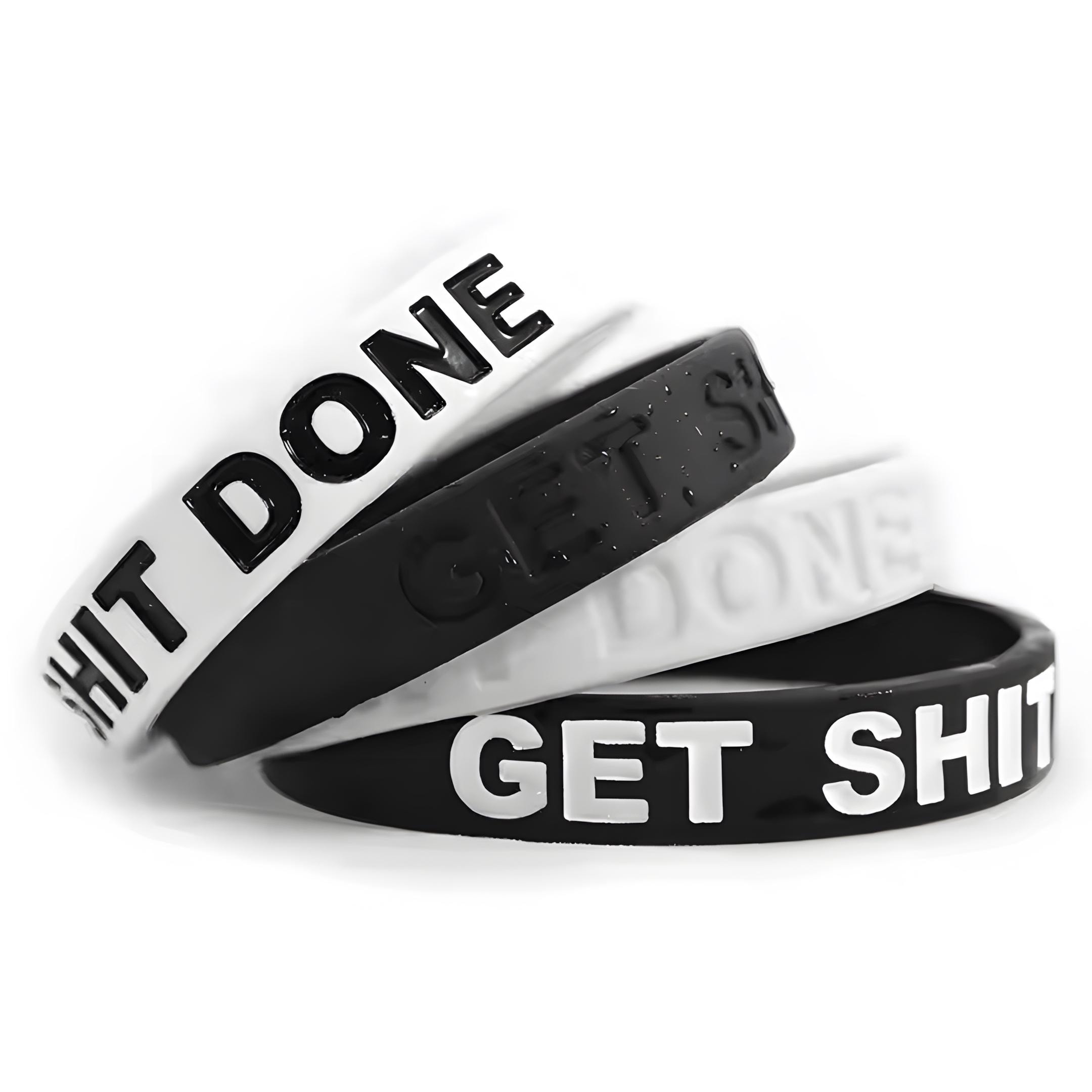 Custom Rubber Bracelet 1/10/30/50/100 Ct Personalized Silicone ...