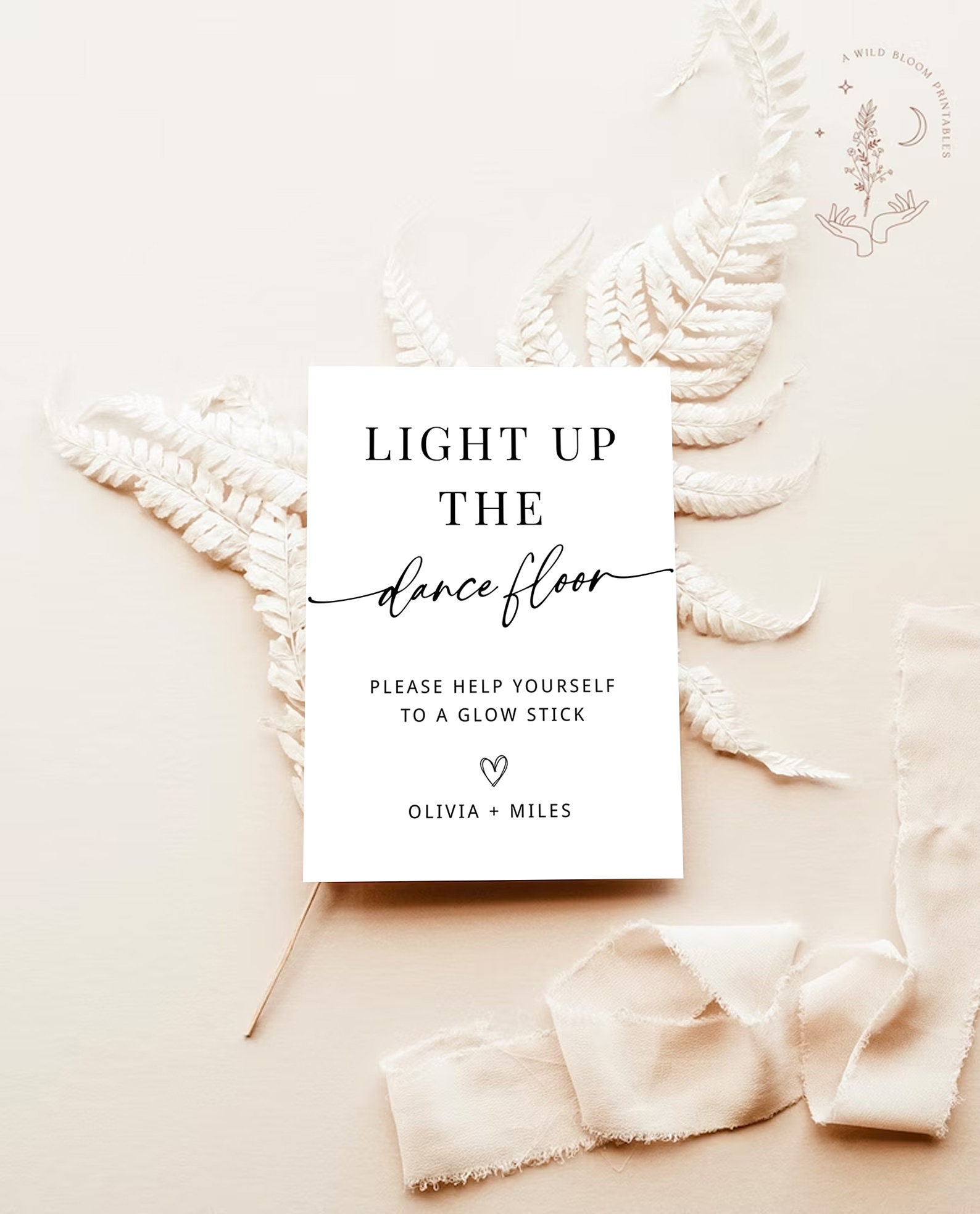Light up the Dance Floor Sign for Wedding Minimalist Wedding Sign ...