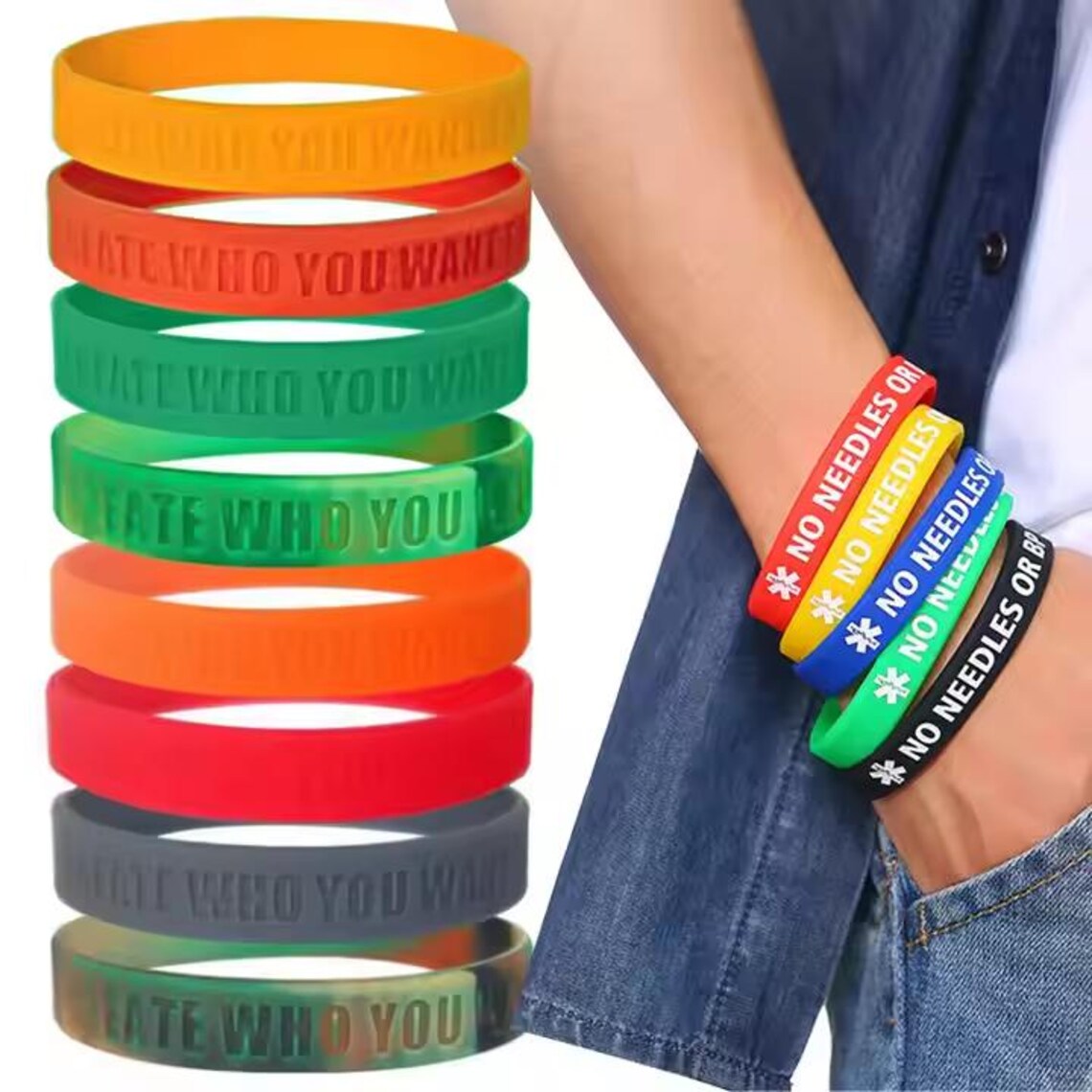 Custom Silicone Wristbands With Picture Text Clipart Logo Message ...