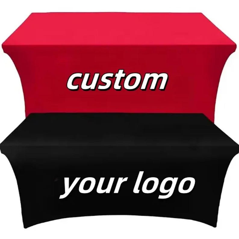 Custom Stretch Table Cloth, Spandex Table Cover Personalized Tablecloth ...