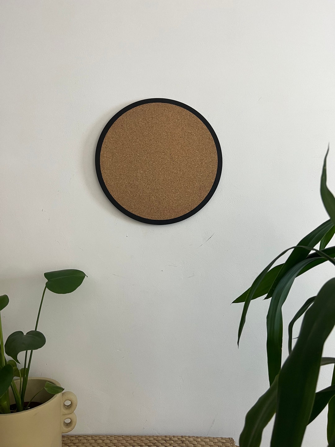 Elegant Circle Pinboard Handmade From Sustainable Wood and Cork ...