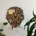 Geometric Lion Pinboard / Corkboard / Memoboard; Minimalistic Handmade ...