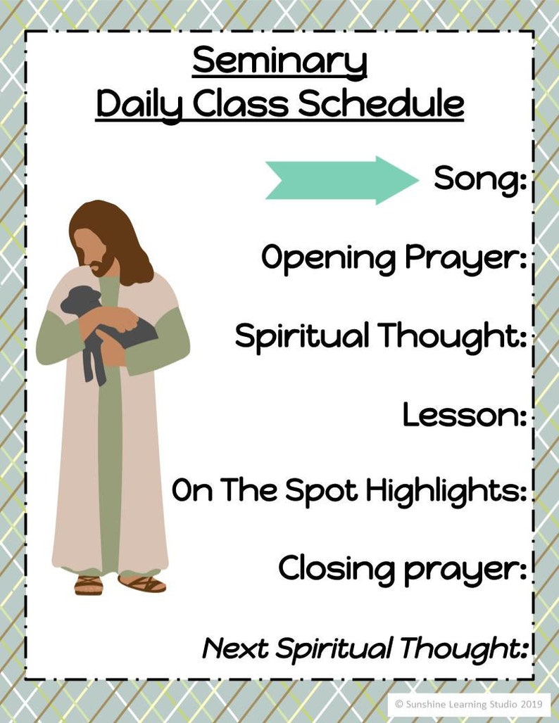 LDS Youth Seminary Resource- Printables - Etsy