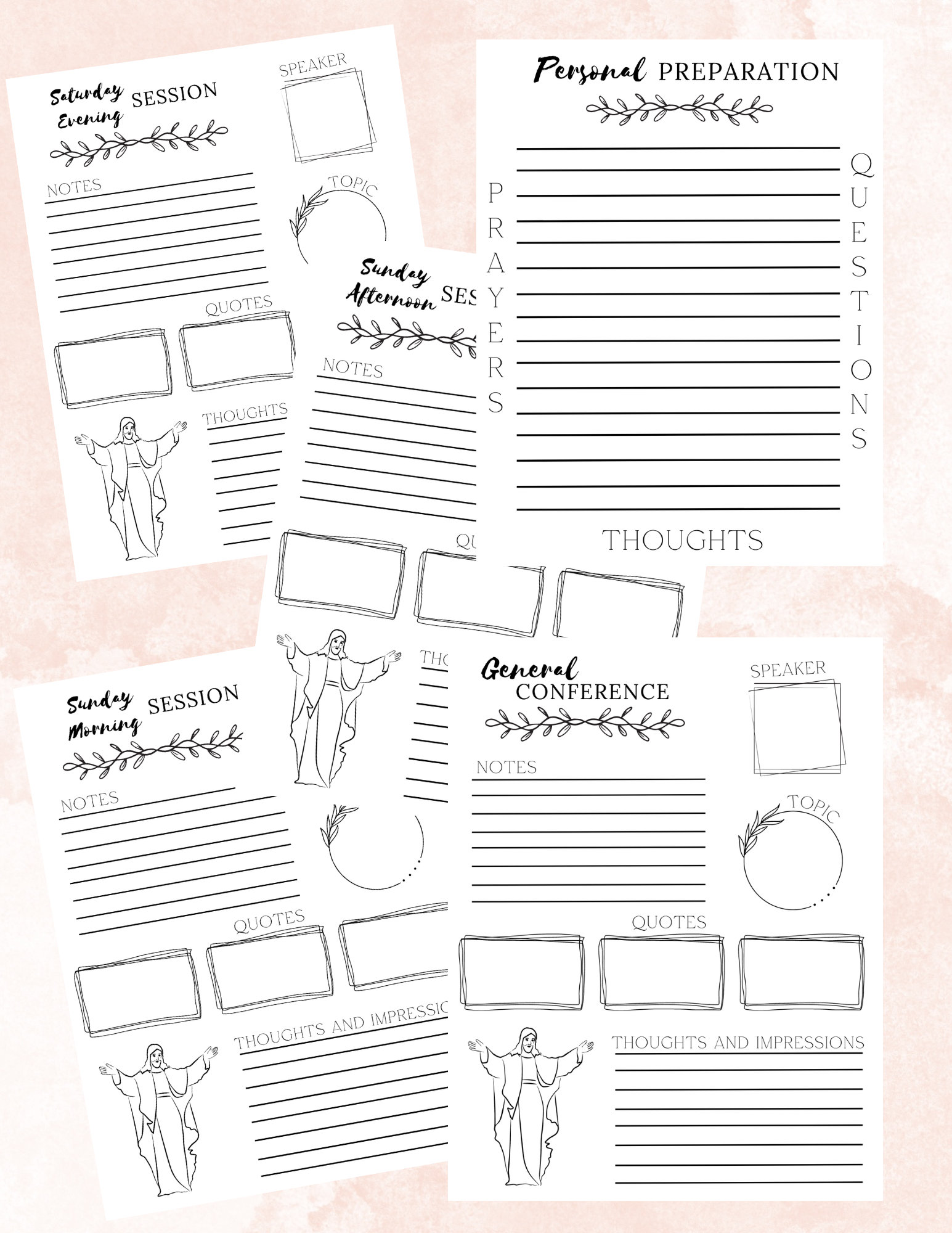 General Conference Note-taking Digital File - Etsy