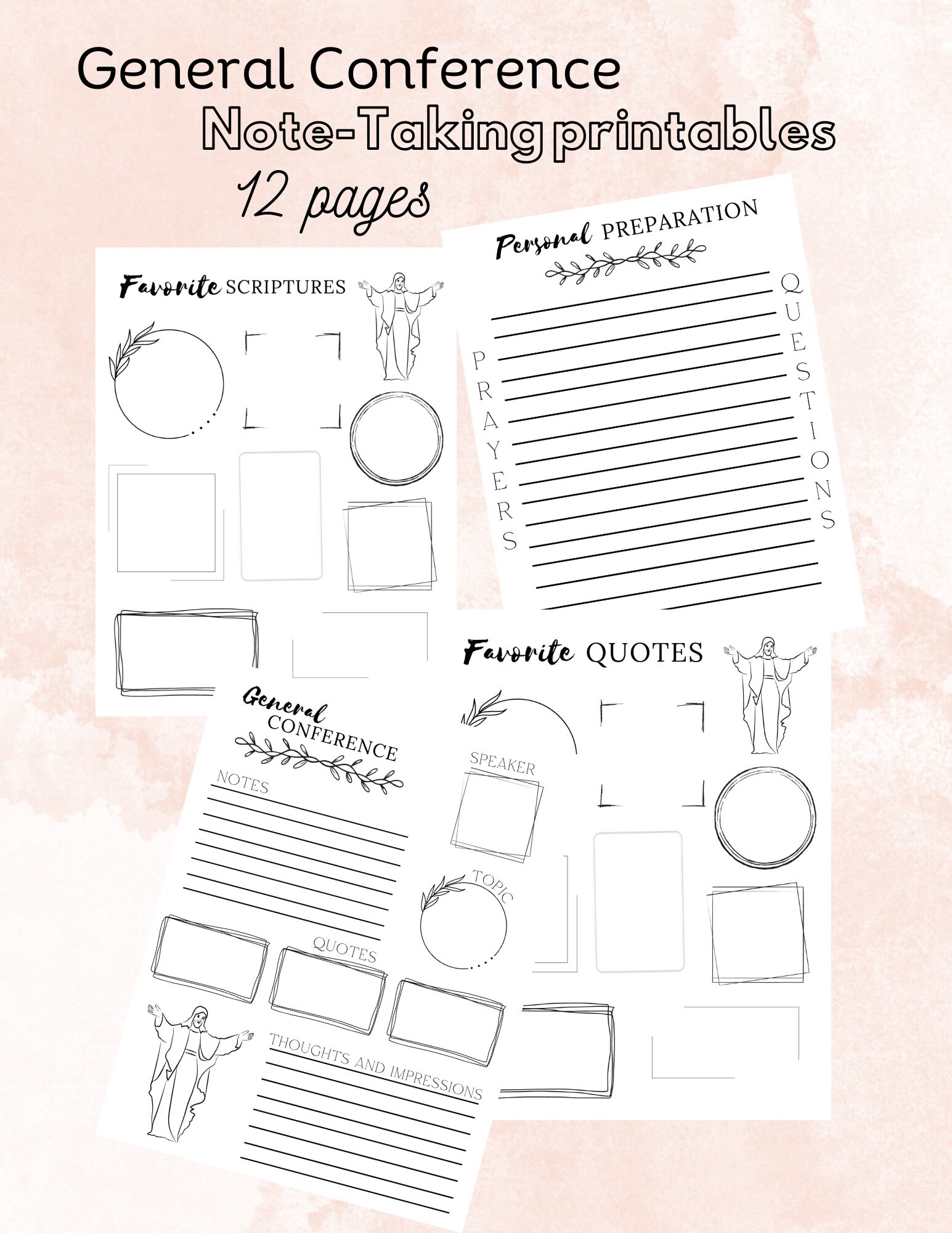 General Conference Note-taking Digital File - Etsy