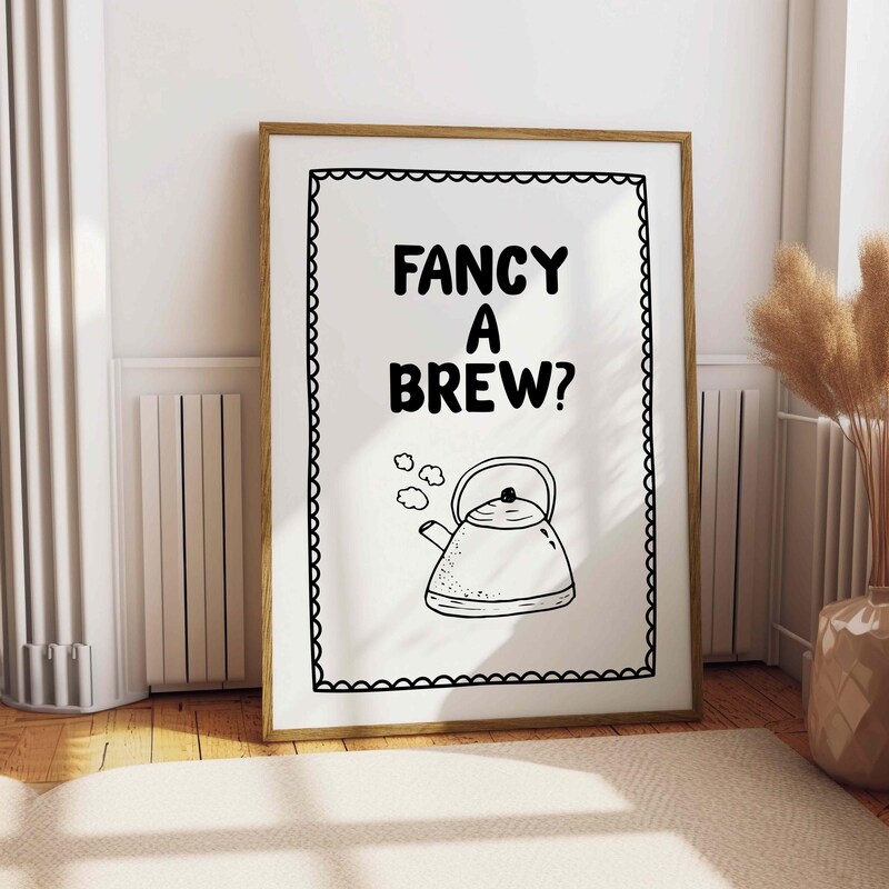 Fancy a Brew Wall Art - Etsy UK